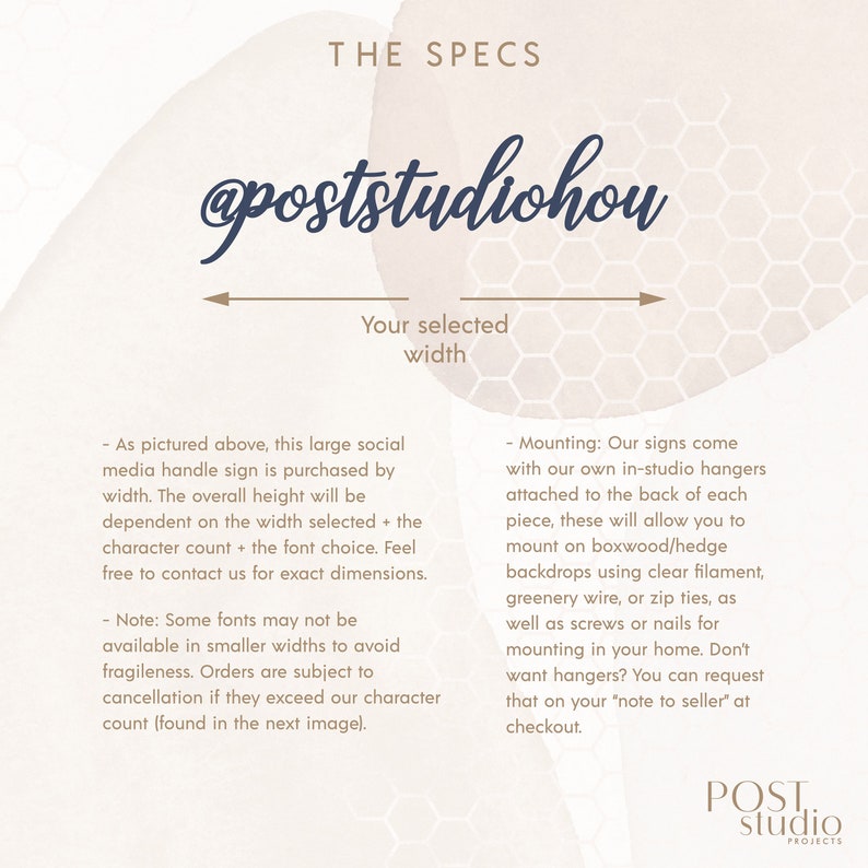 Large Custom Social Media Handle Sign Sign Instagram Sign - Etsy