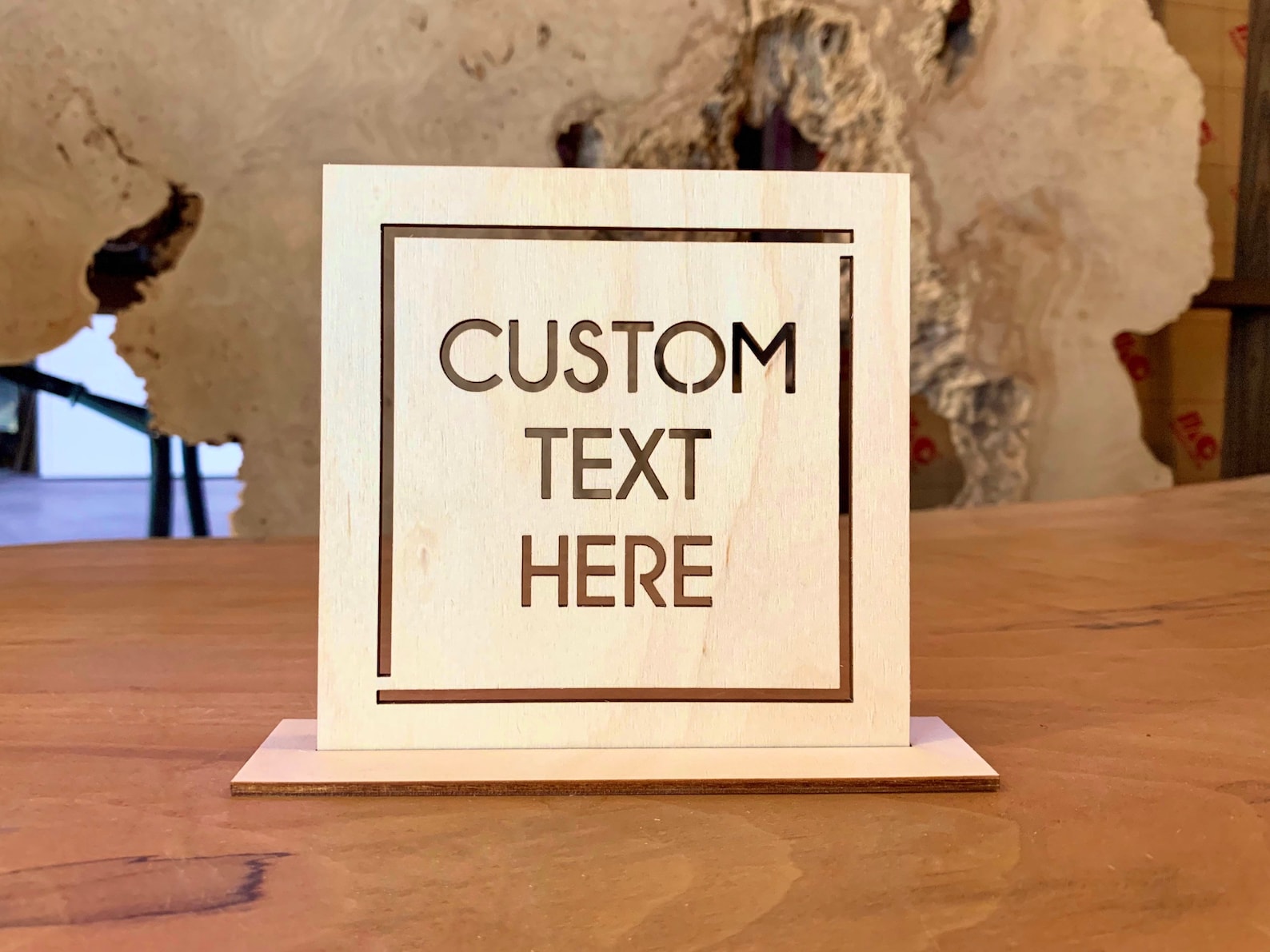 Custom Text Wood Stand Sign Business Sign Shop Sign Wooden | Etsy