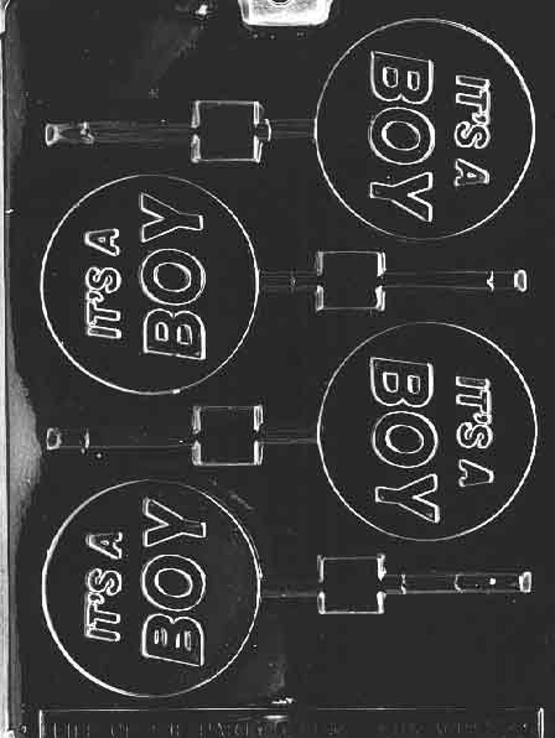 LOPB-023 Round it's A Boy Chocolate Lollipop - Etsy