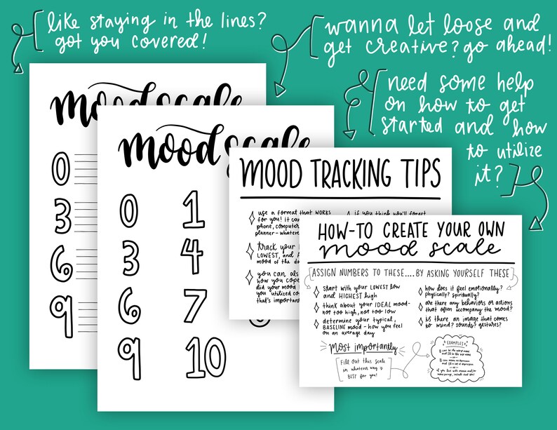 Create Your Own Mood Scale, Mental Health and Depression Tracking ...