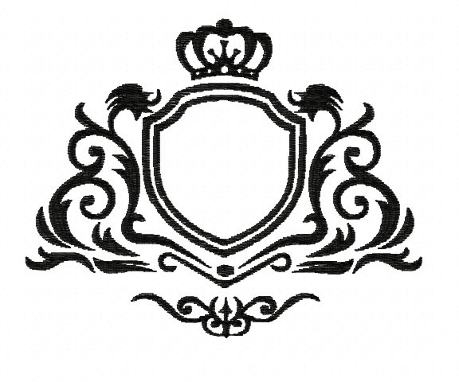 Family Crown Crest Digital Embroidery File - Etsy