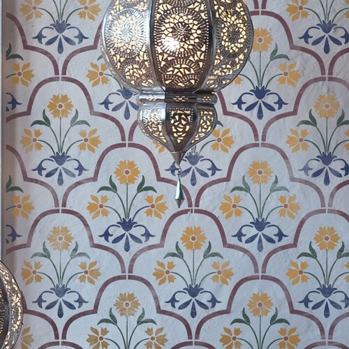 STENCIL for Walls HARYANA Indian Wall Stencil Paisley - Etsy