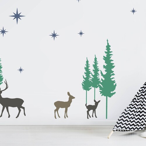 STENCILS for Nordic DIY Decor Set of 3 Scandi Tree Stencils - Etsy ...