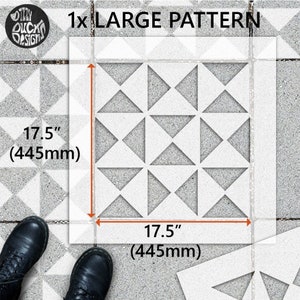 Patio Slab Stencil - 60x60 and 45x45 Cm Square Concrete Garden Paver ...