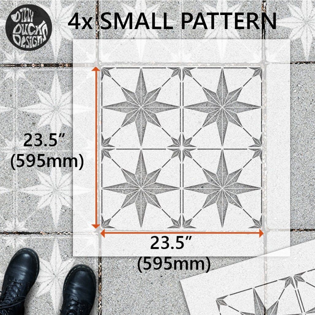 Patio Slab Stencil - 60x60 and 45x45 Cm Square Concrete Garden Paver ...