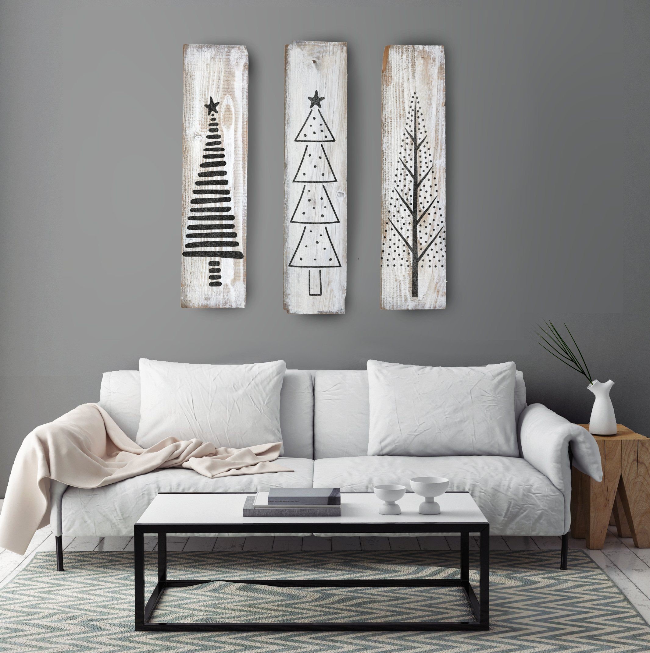 STENCILS for Nordic DIY Decor Set of 3 Scandi Tree Stencils - Etsy UK