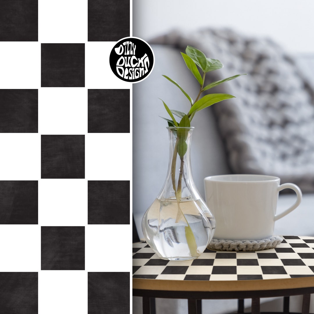 Checkerboard Furniture Stencil for Painting - Chess Board Modern ...