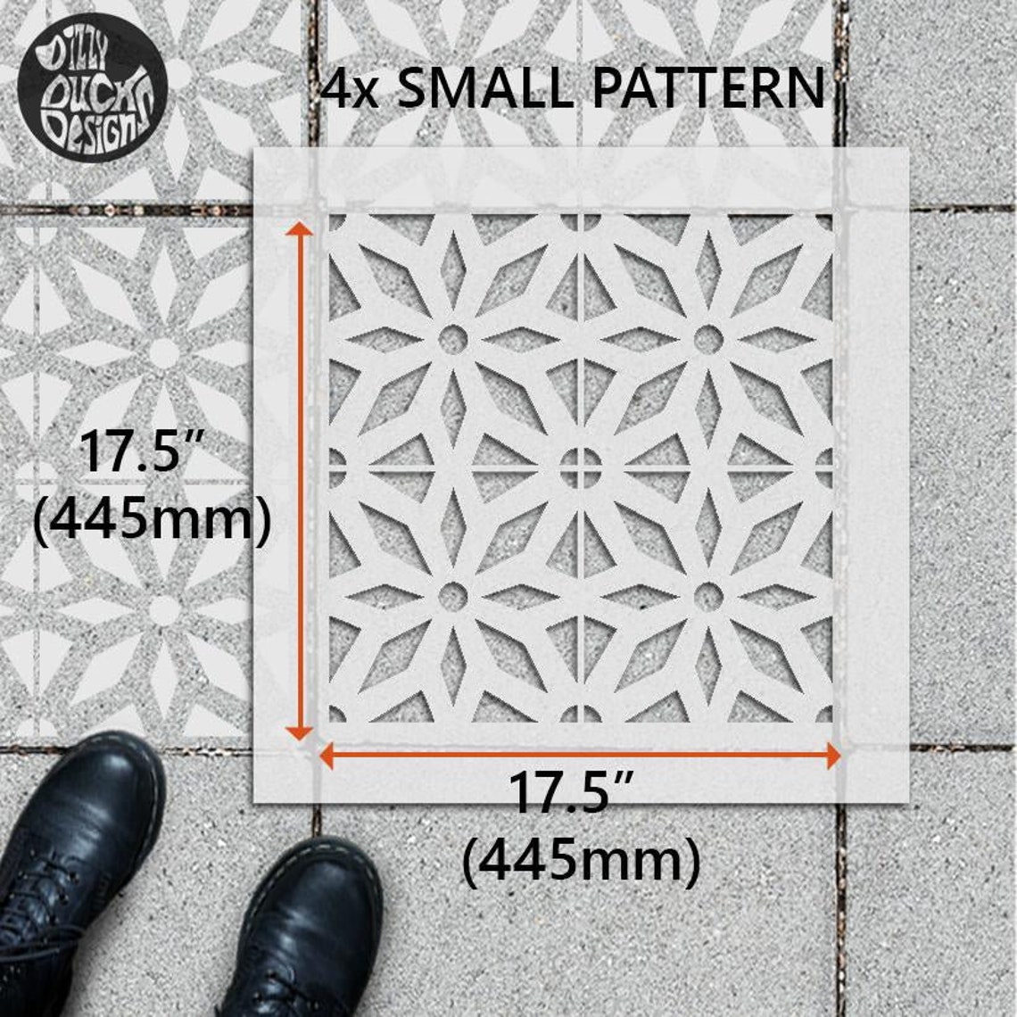 Patio Slab Stencil 60x60 and 45x45 Cm Square Concrete Garden - Etsy