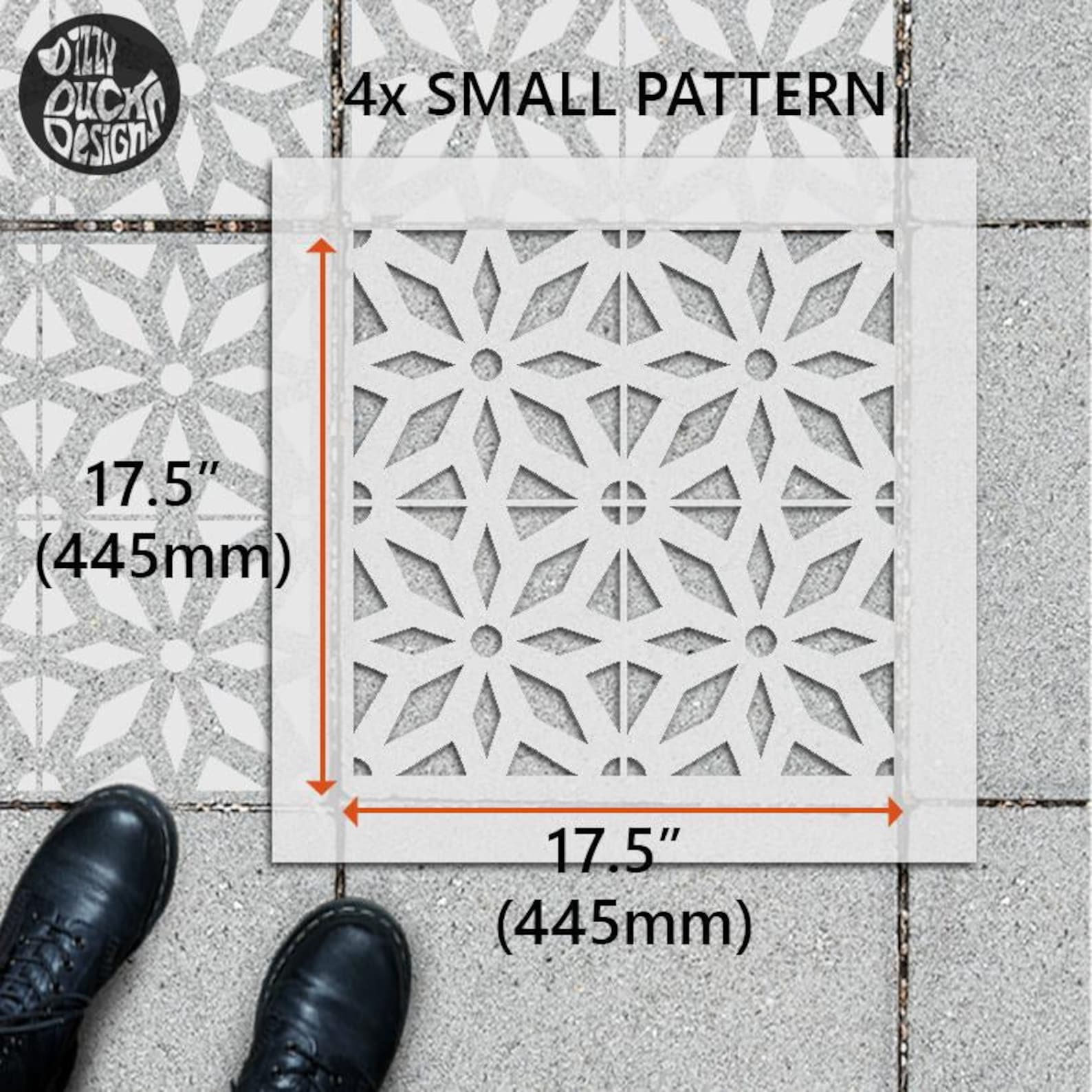 Patio Slab Stencil 60x60 and 45x45 Cm Square Concrete Garden Paver ...