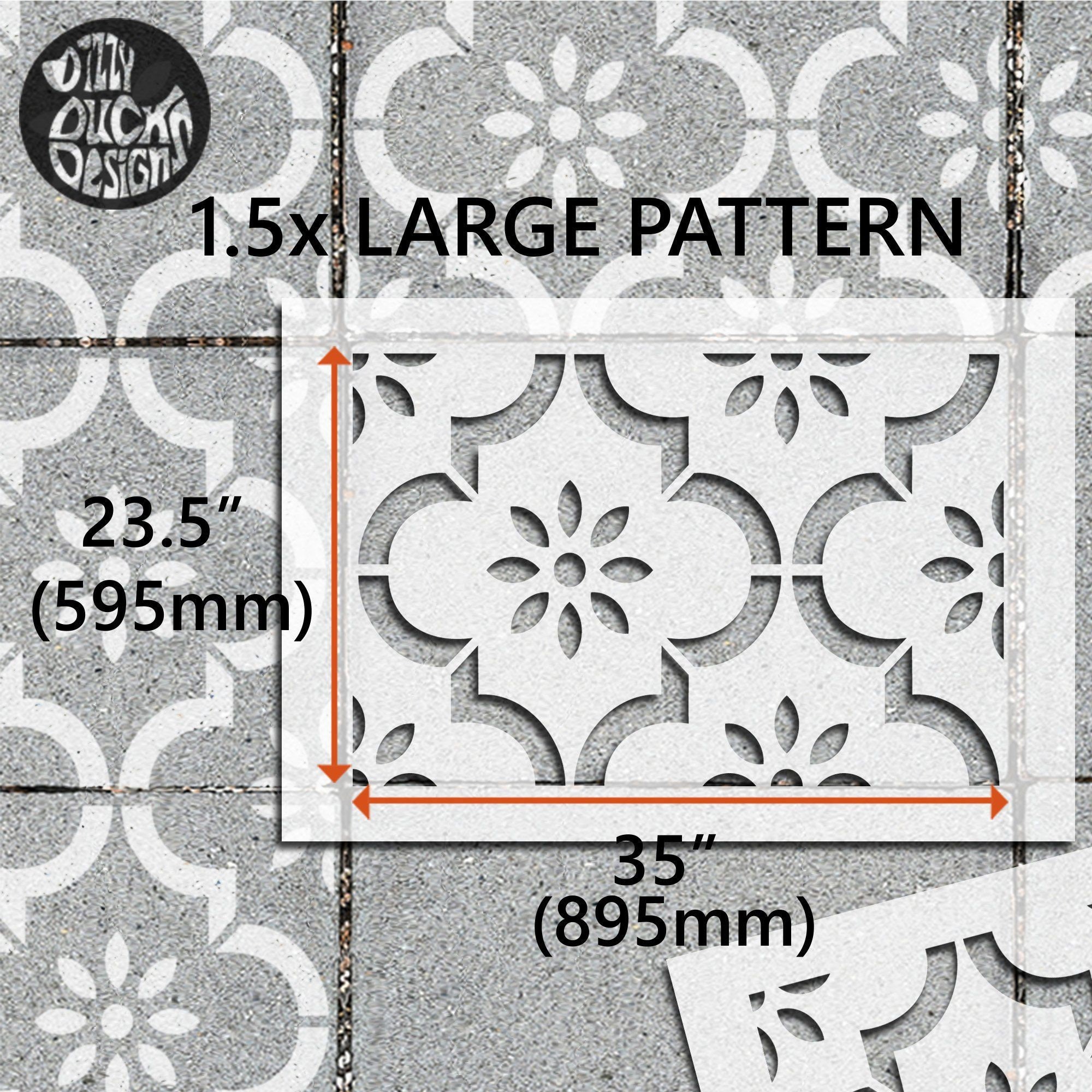 Patio Slab Stencils for Large 900x600 Rectangle Concrete Garden Pavers ...