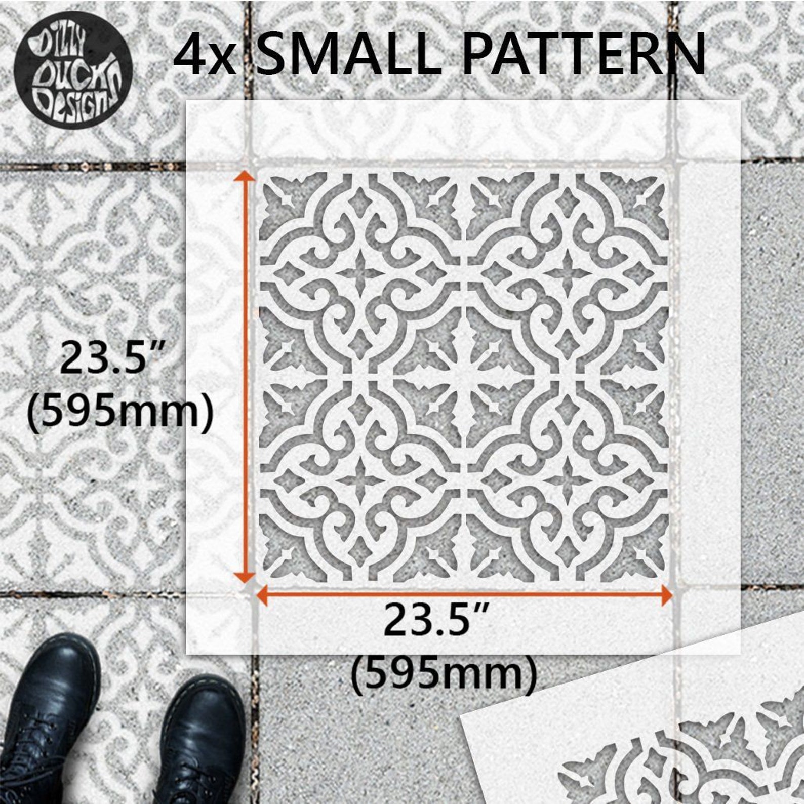 Patio Slab Stencil 60x60 and 45x45 Cm Square Concrete Garden - Etsy