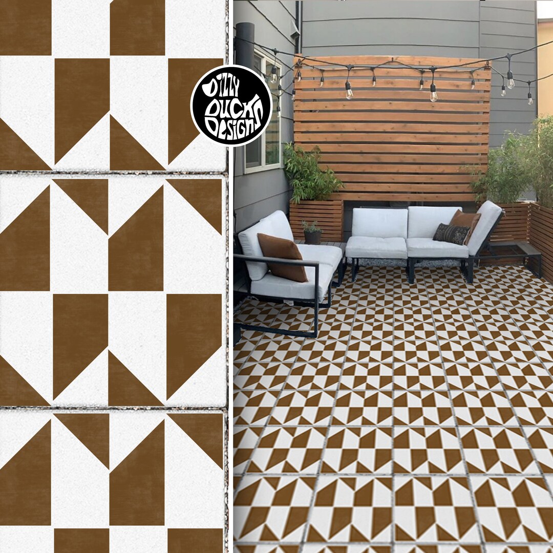 Patio Slab Stencil - 60x60 and 45x45 Cm Square Concrete Garden Paver ...