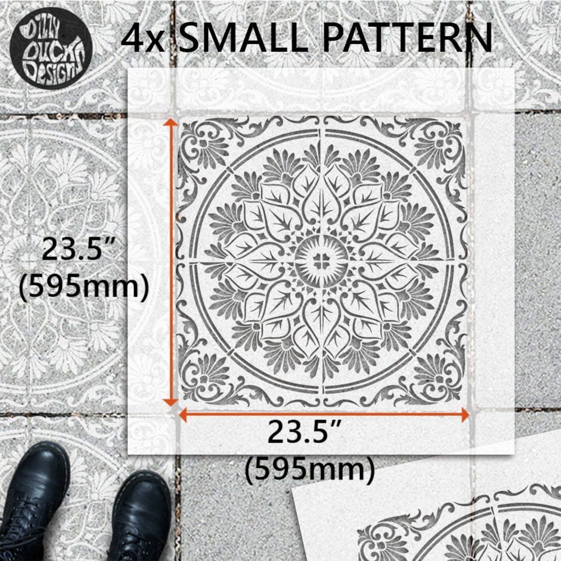 Patio Slab Stencil - 60x60 and 45x45 Cm Square Concrete Garden Paver ...