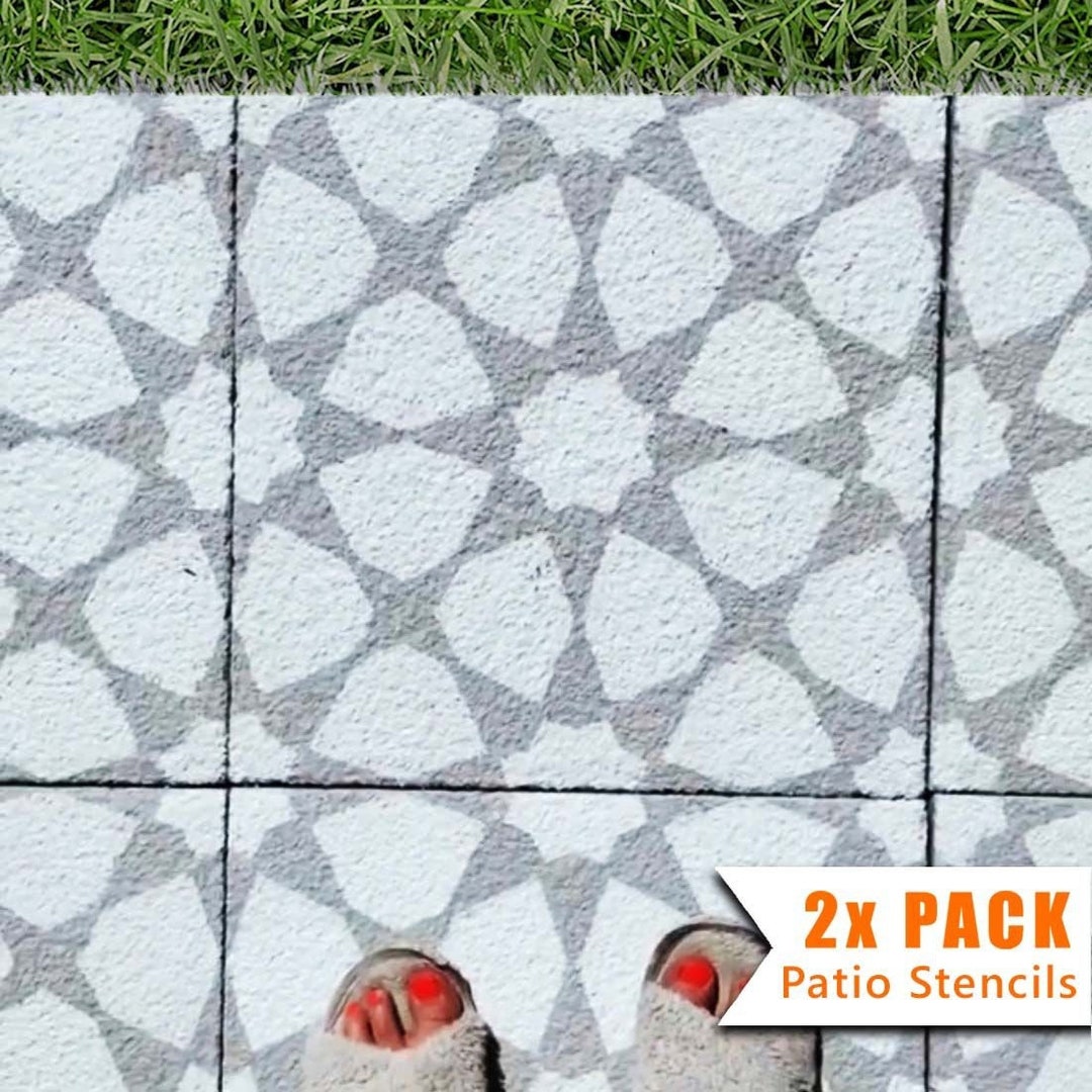 Patio Slab Stencil - 60x60 and 45x45 Cm Square Concrete Garden Paver ...