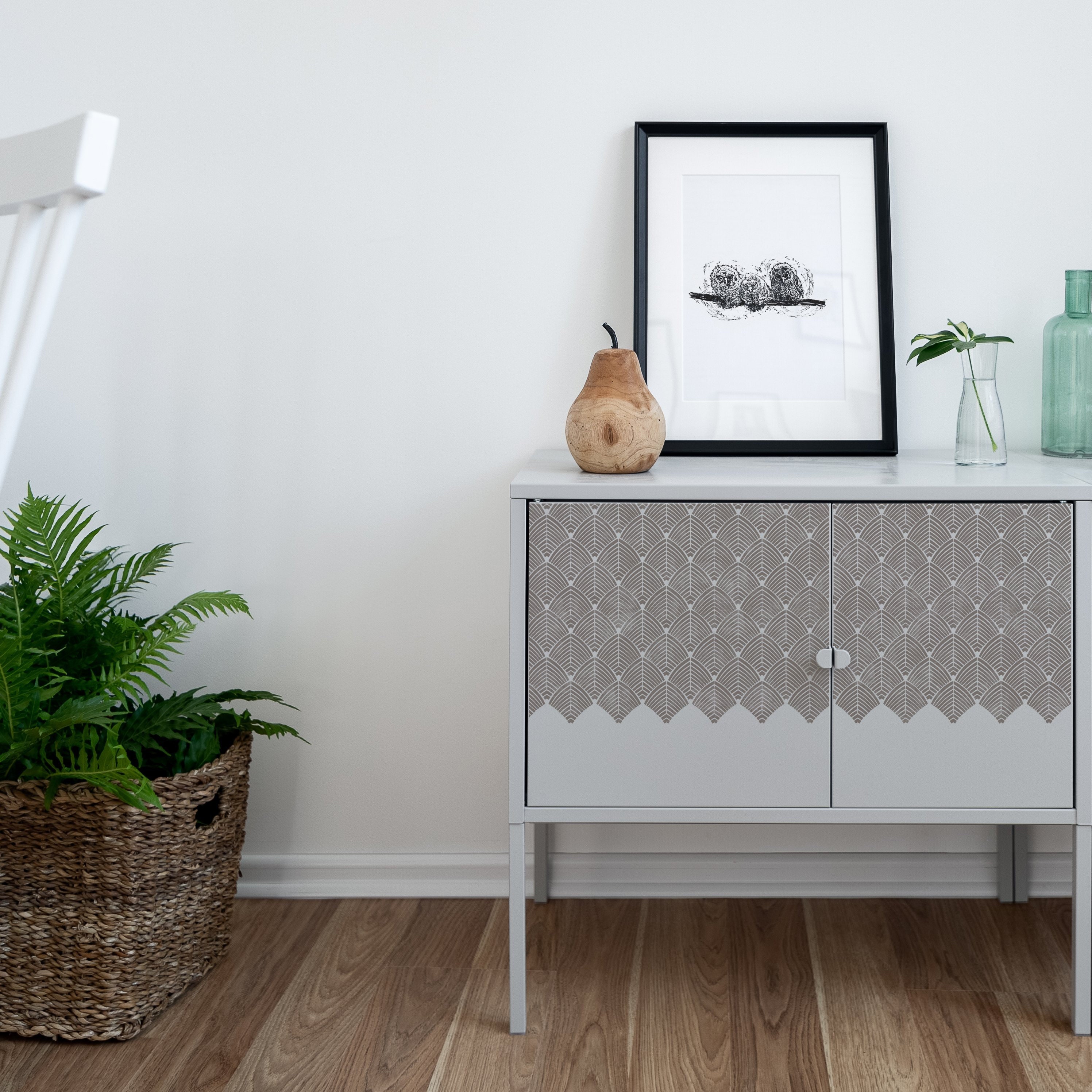 FURNITURE STENCIL Reusable 1920s Fan Stencil for Painting CHAPLIN Art ...