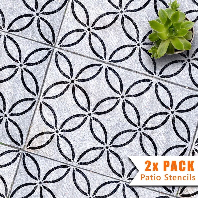 Patio Slab Stencils for Large 900x600 Rectangle Concrete - Etsy