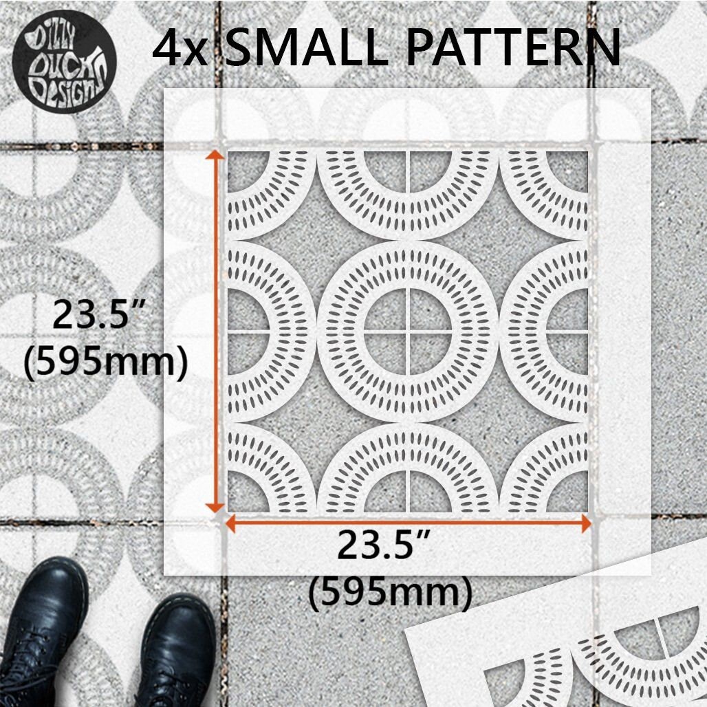 Patio Slab Stencil - 60x60 and 45x45 Cm Square Concrete Garden Paver ...