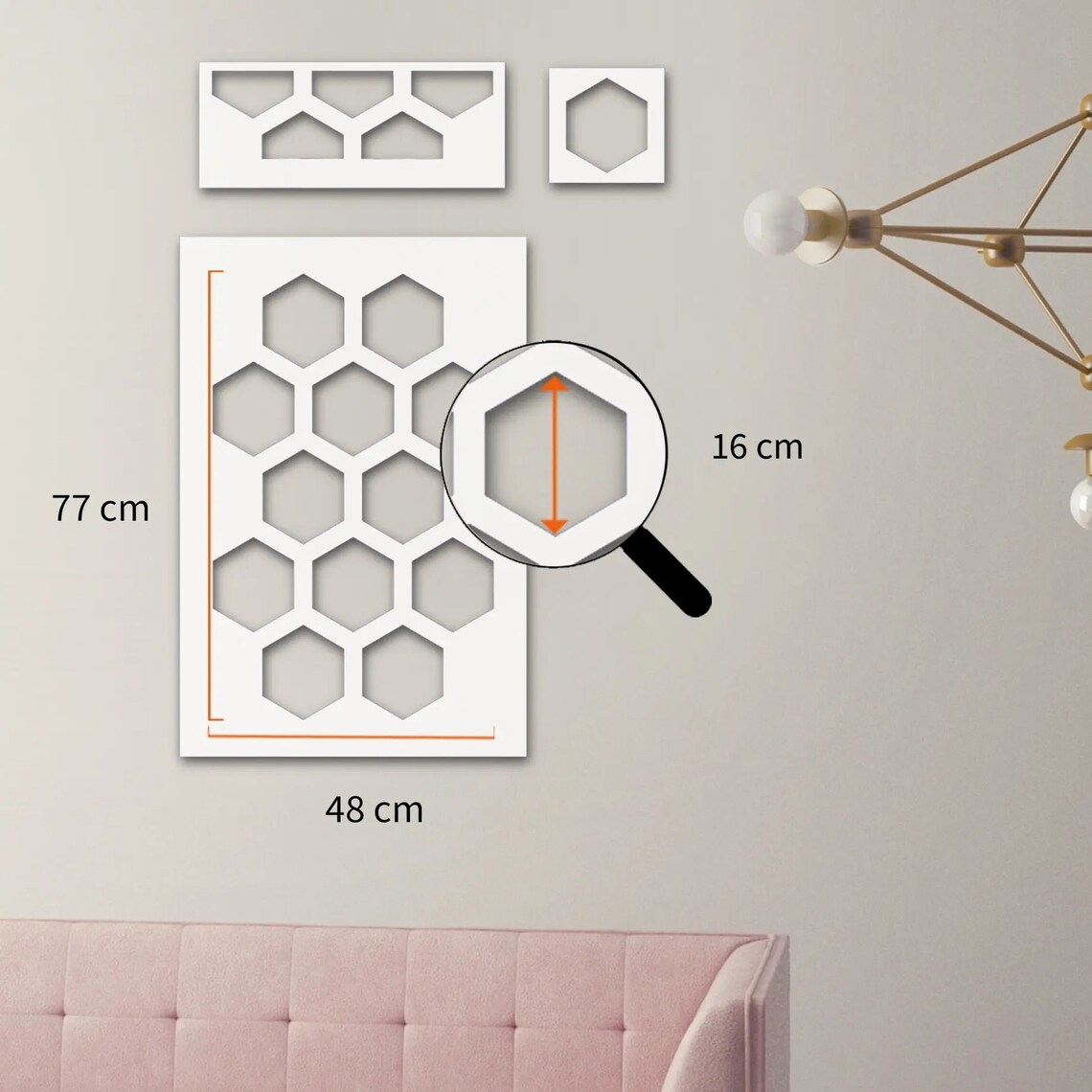 WALL STENCIL Hexagon Wall Stencil for Painting Stencil for - Etsy