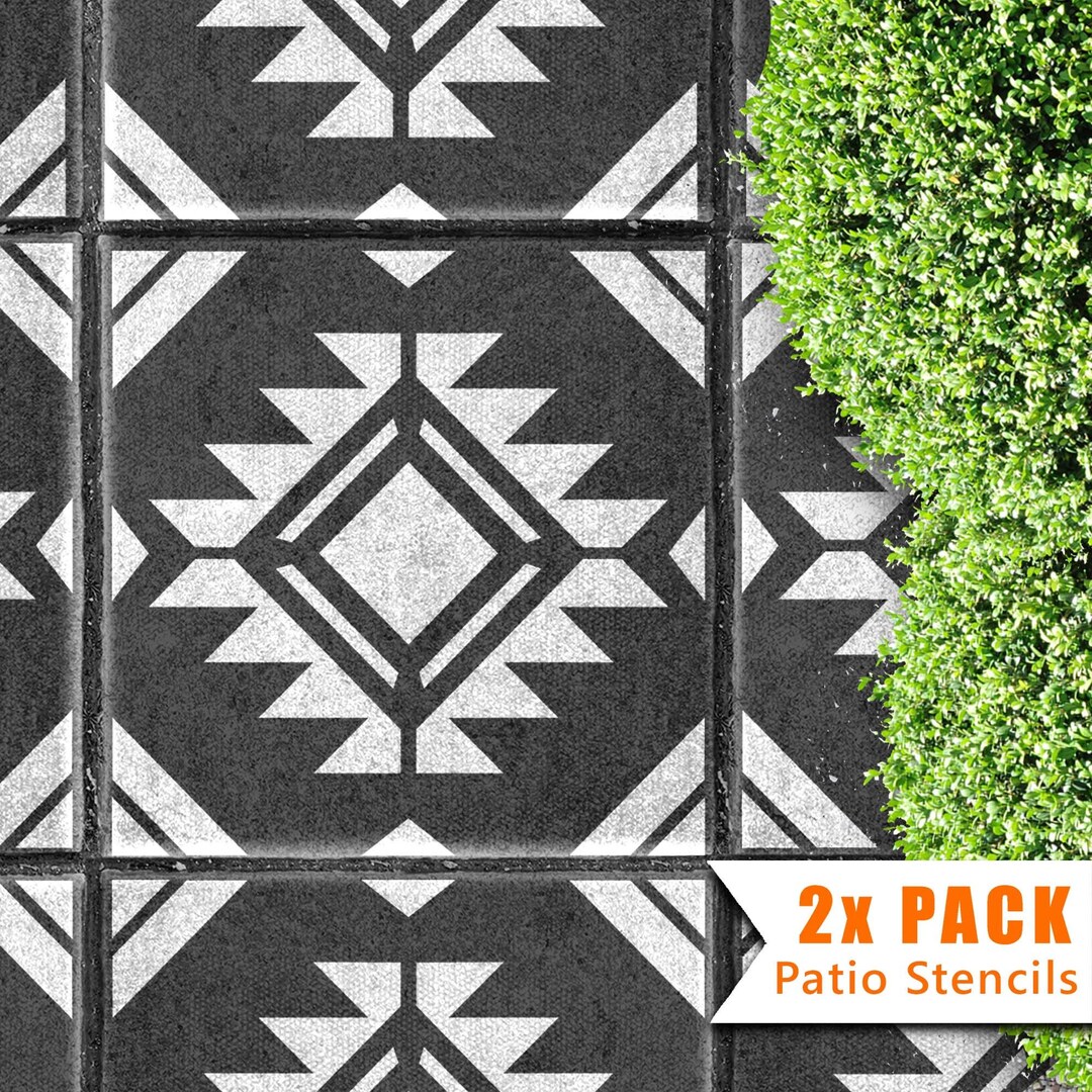 Patio Slab Stencil - 60x60 and 45x45 Cm Square Concrete Garden Paver ...