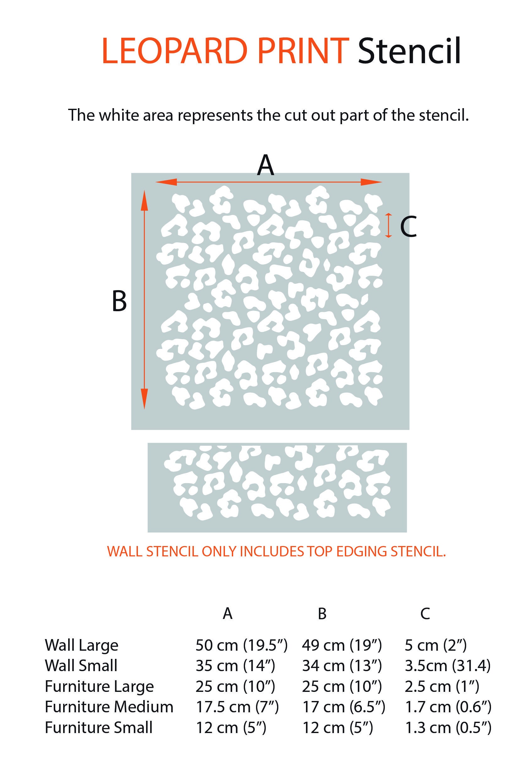 WALL STENCIL Leopard Print Stencil for Painting Nursery Wall - Etsy UK