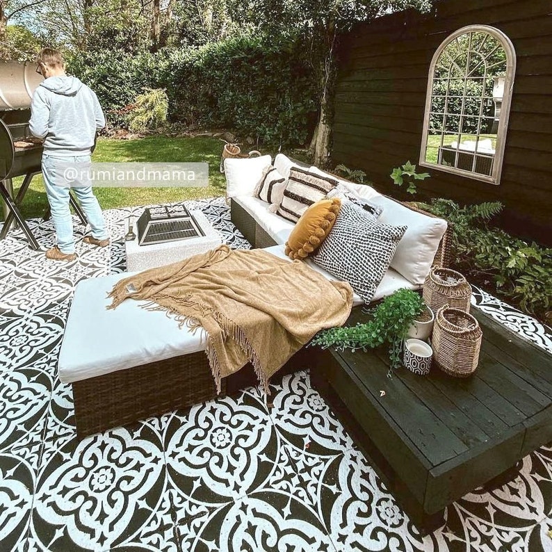 Patio Slab Stencil - 60x60 and 45x45 Cm Square Concrete Garden Paver ...