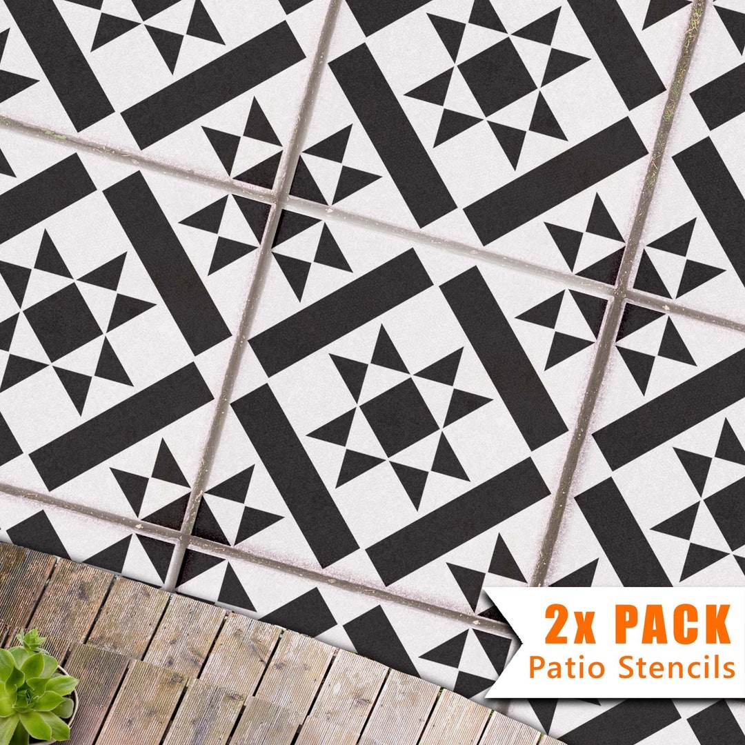 Patio Slab Stencil - 60x60 and 45x45 Cm Square Concrete Garden Paver ...