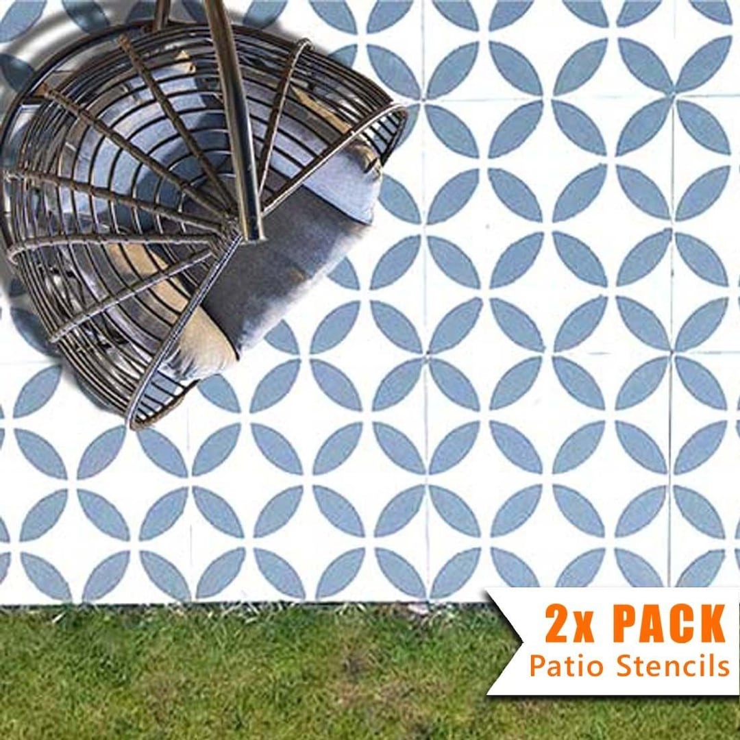 Patio Slab Stencil - 60x60 and 45x45 Cm Square Concrete Garden Paver ...