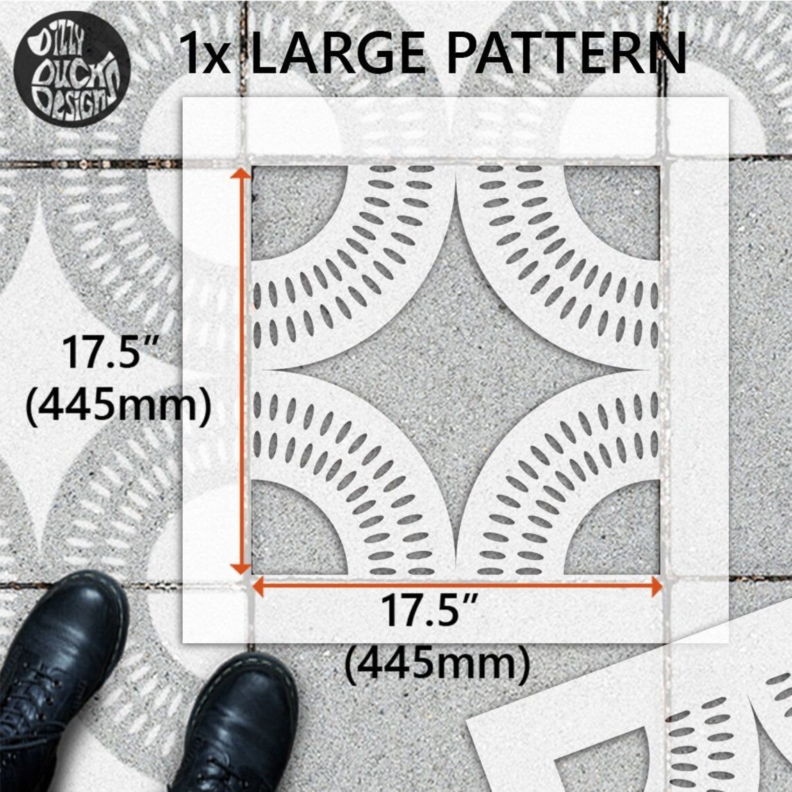 Patio Slab Stencil 60x60 and 45x45 Cm Square Concrete Garden - Etsy