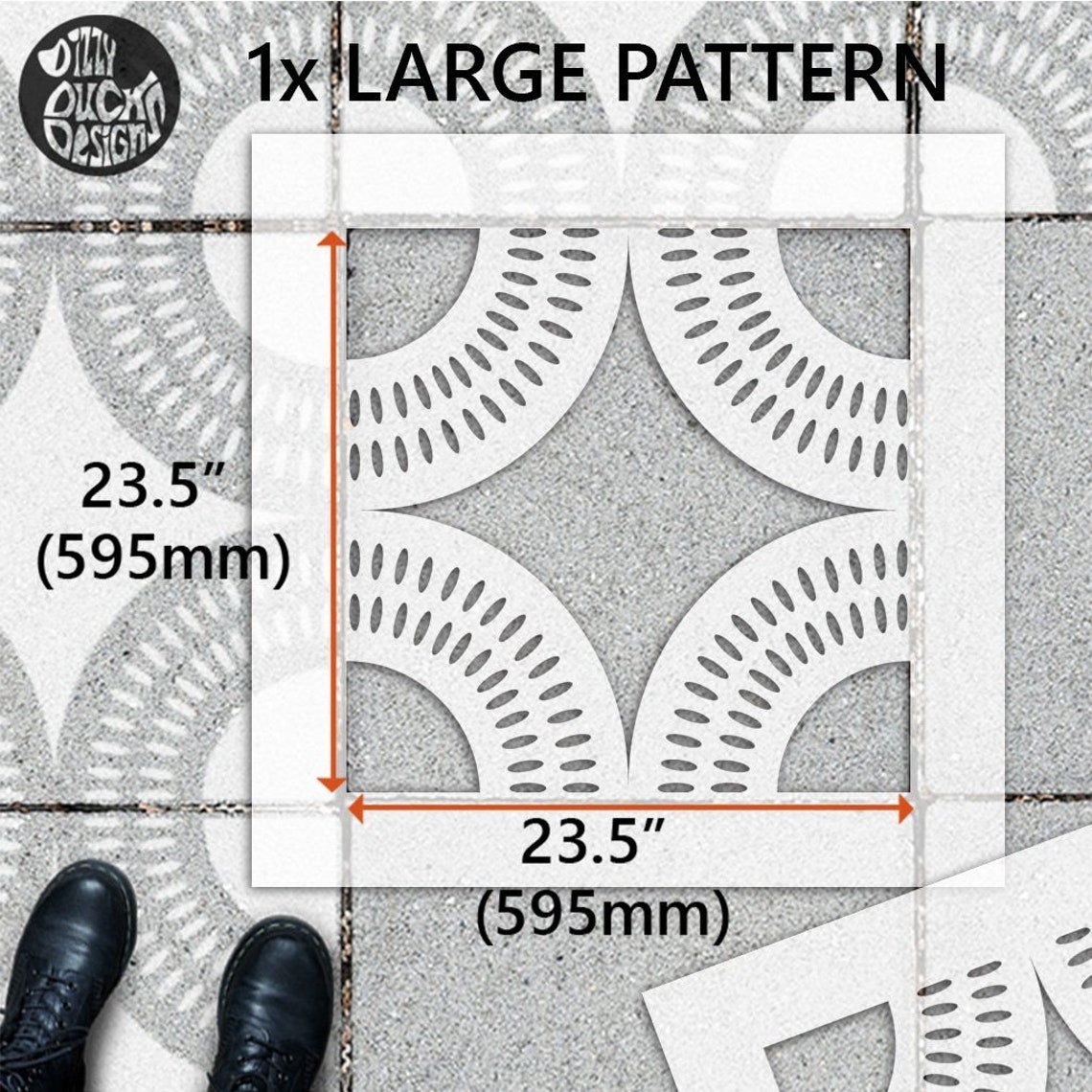 Patio Slab Stencil - 60x60 and 45x45 Cm Square Concrete Garden Paver ...