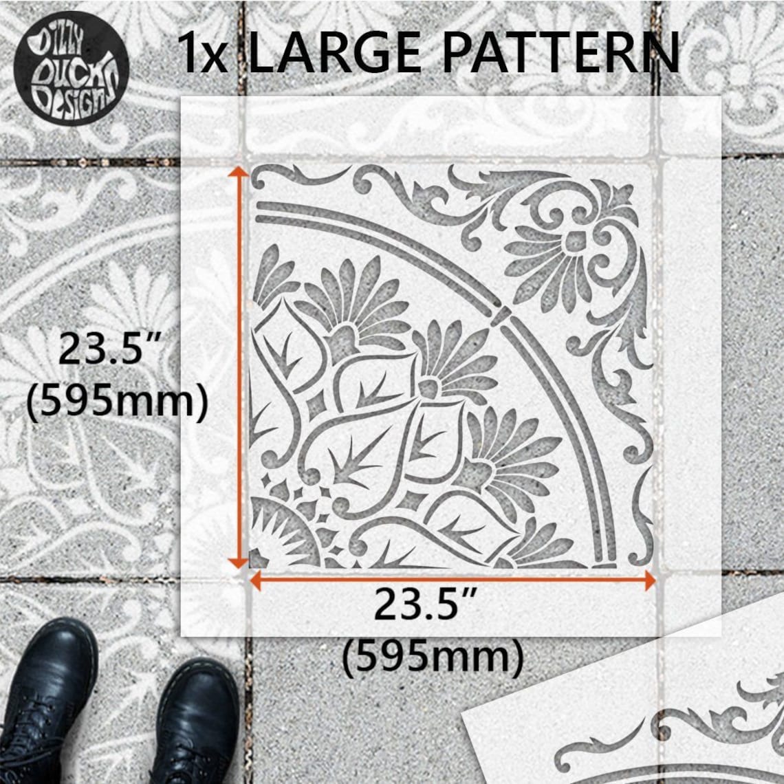 Patio Slab Stencil 60x60 and 45x45 Cm Square Concrete Garden - Etsy