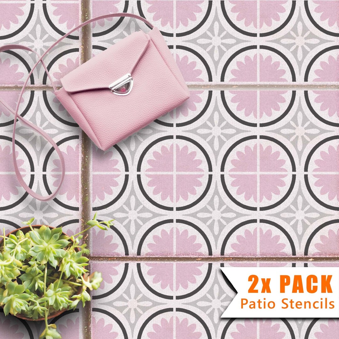 Patio Slab Stencils for Large 900x600 Rectangle Concrete Garden Pavers ...