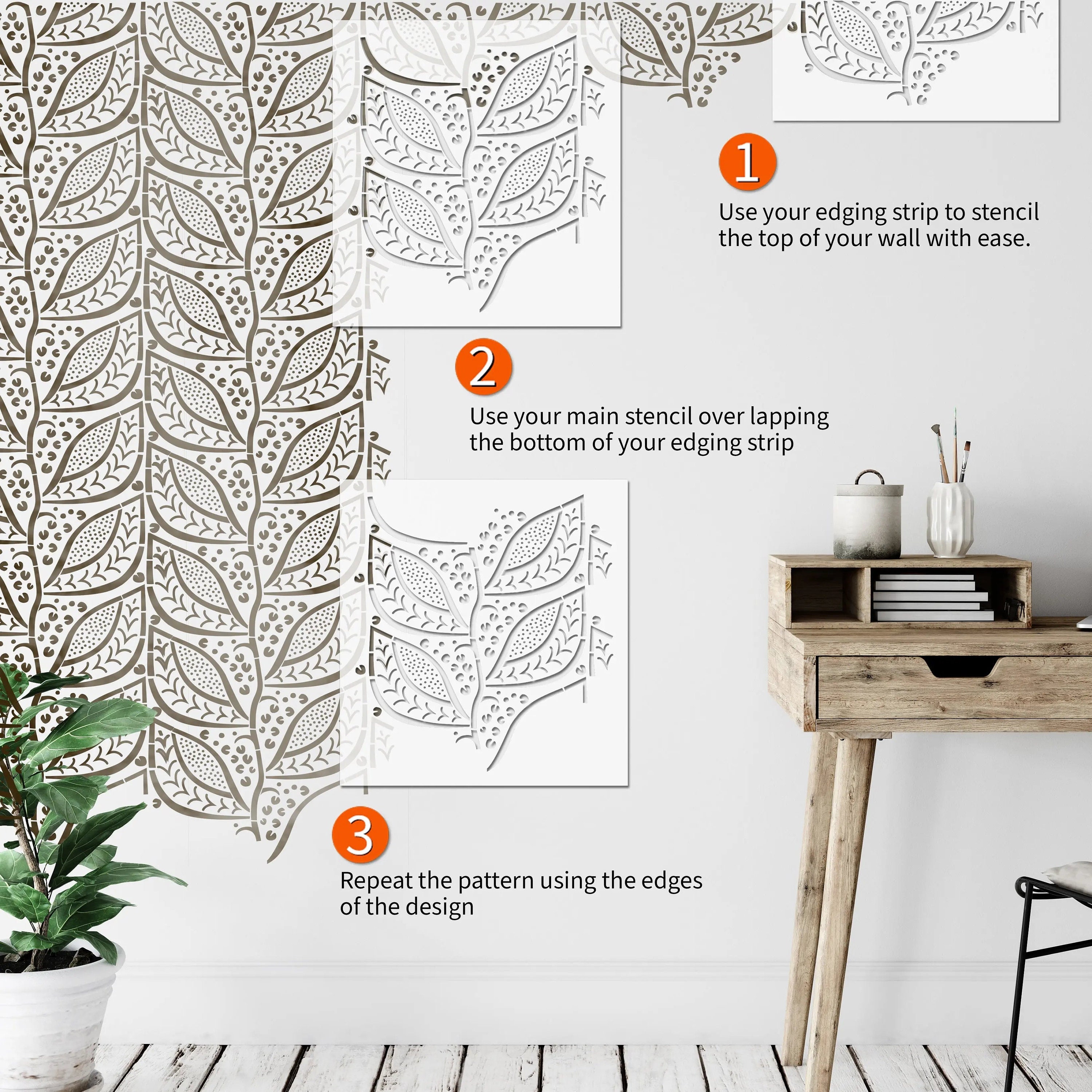 WALL STENCIL Boho African Batik Stencil for Painting Walls - Etsy UK