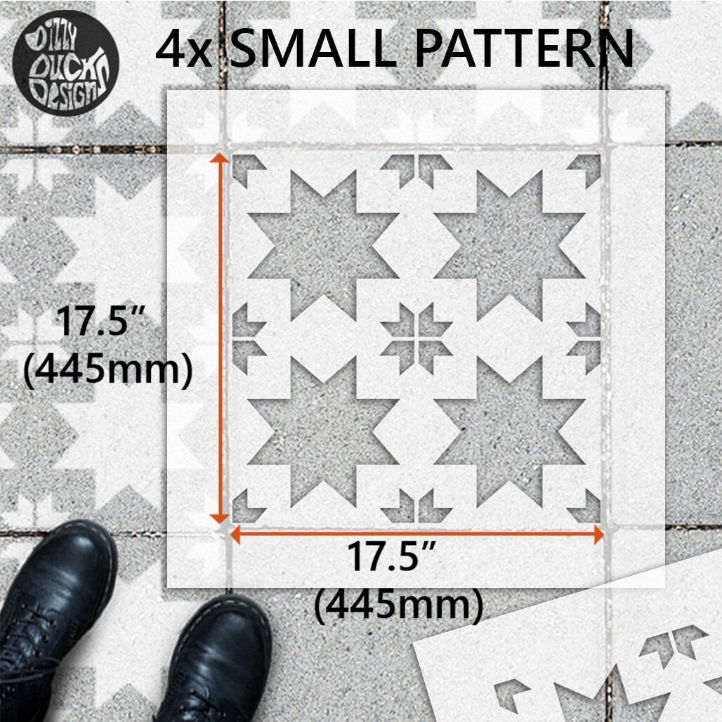 Patio Slab Stencil - 60x60 and 45x45 Cm Square Concrete Garden Paver ...