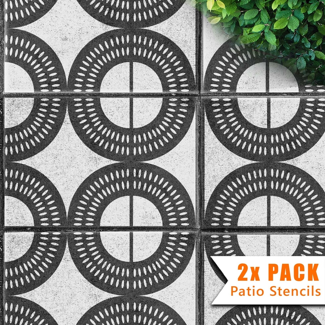 Patio Slab Stencils for Large 900x600 Rectangle Concrete Garden Pavers ...