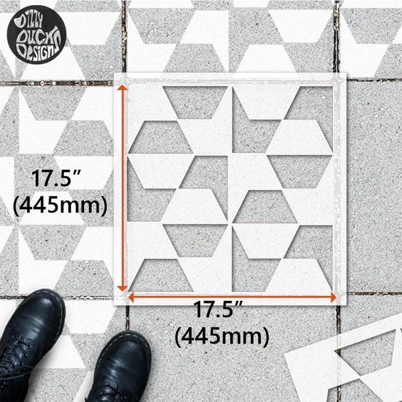 Patio Slab Stencil - 60x60 and 45x45 Cm Square Concrete Garden Paver ...