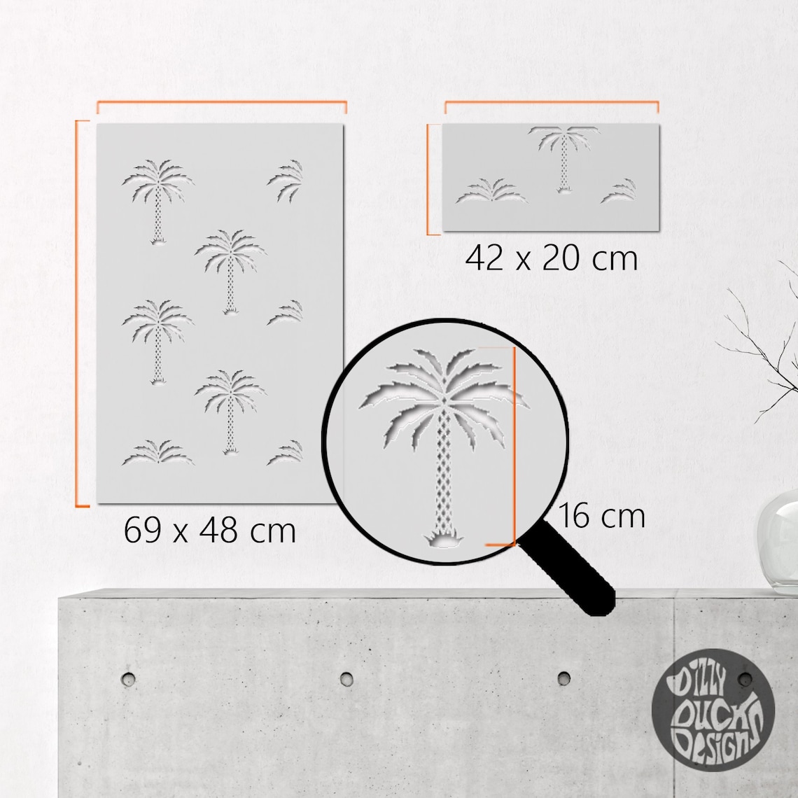 WALL STENCIL Palm Tree Allover Stencil for Walls Reusable - Etsy