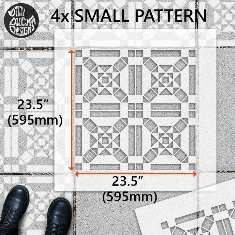 Patio Slab Stencil - 60x60 and 45x45 Cm Square Concrete Garden Paver ...
