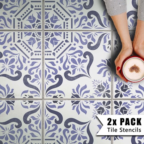 Bessies Block Tile Stencil Reusable Stencil for Tiles for - Etsy