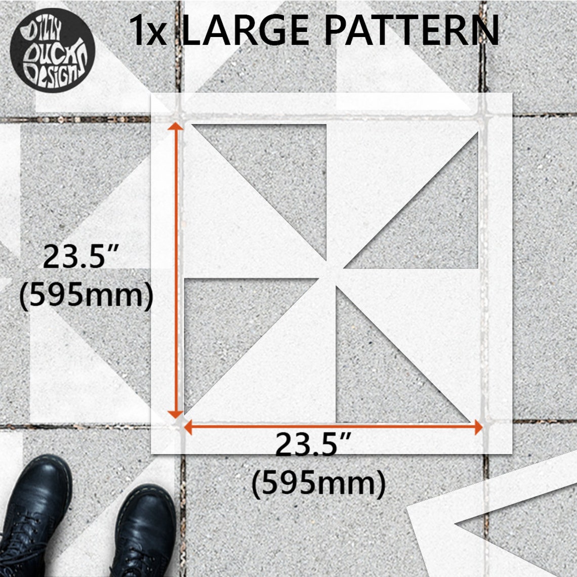 Patio Slab Stencil - 60x60 and 45x45 Cm Square Concrete Garden Paver ...