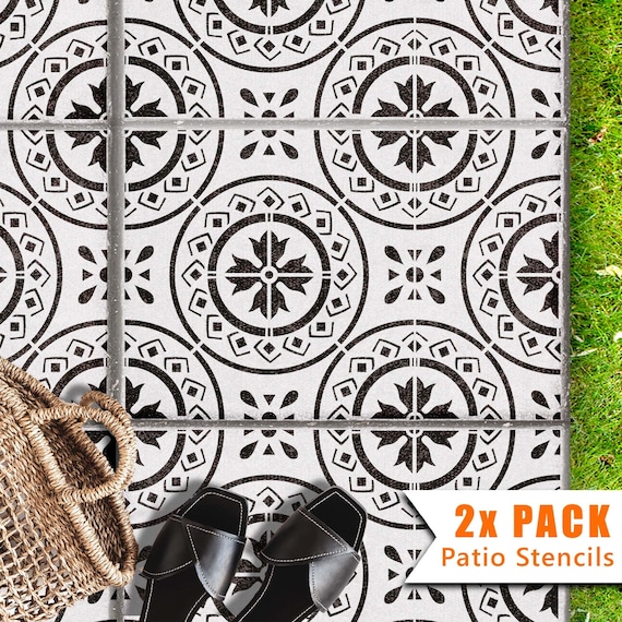 Patio Slab Stencils for Large 900x600 Rectangle Concrete - Etsy UK