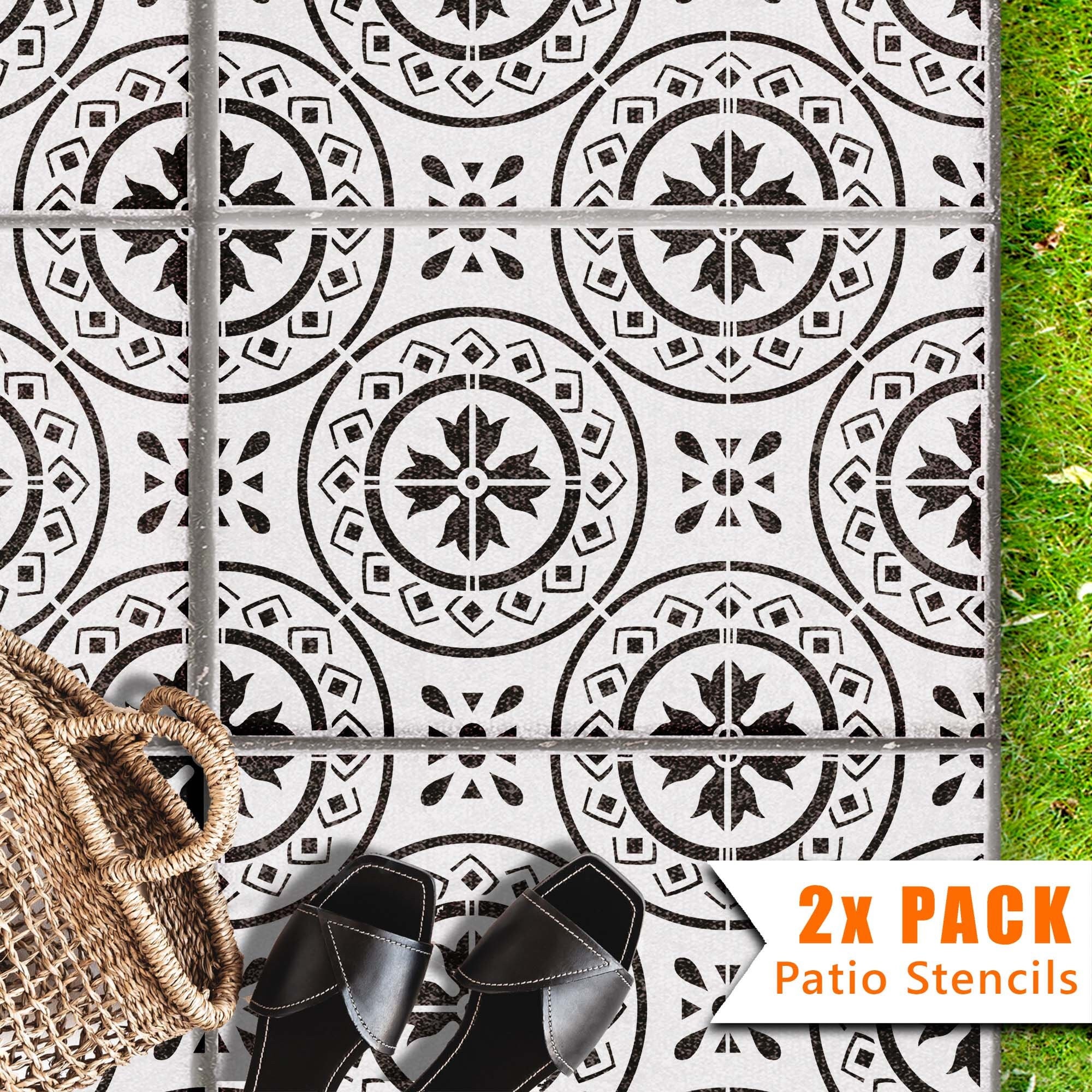 Patio Slab Stencils for Large 900x600 Rectangle Concrete - Etsy UK