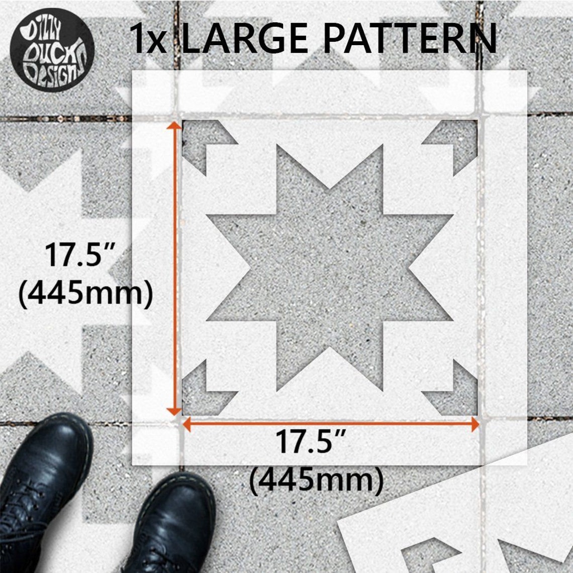 Patio Slab Stencil - 60x60 and 45x45 Cm Square Concrete Garden Paver ...