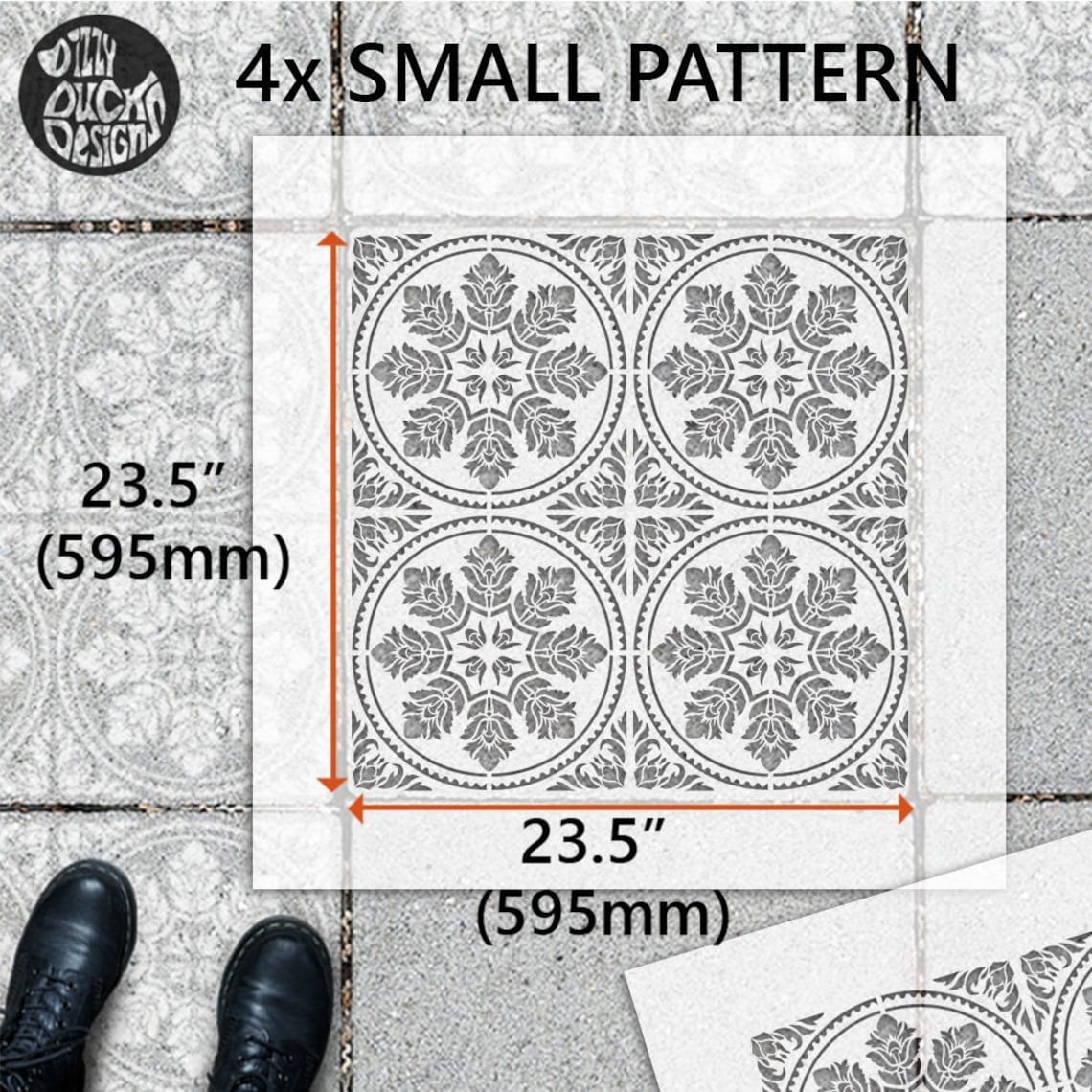 Patio Slab Stencil - 60x60 and 45x45 Cm Square Concrete Garden Paver ...