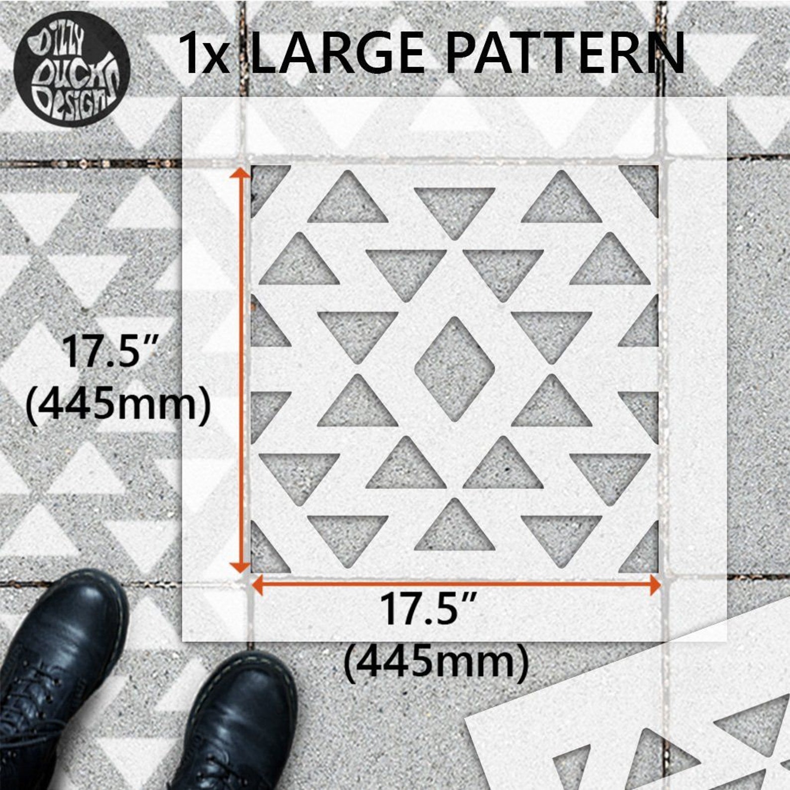 Patio Slab Stencil - 60x60 and 45x45 Cm Square Concrete Garden Paver ...