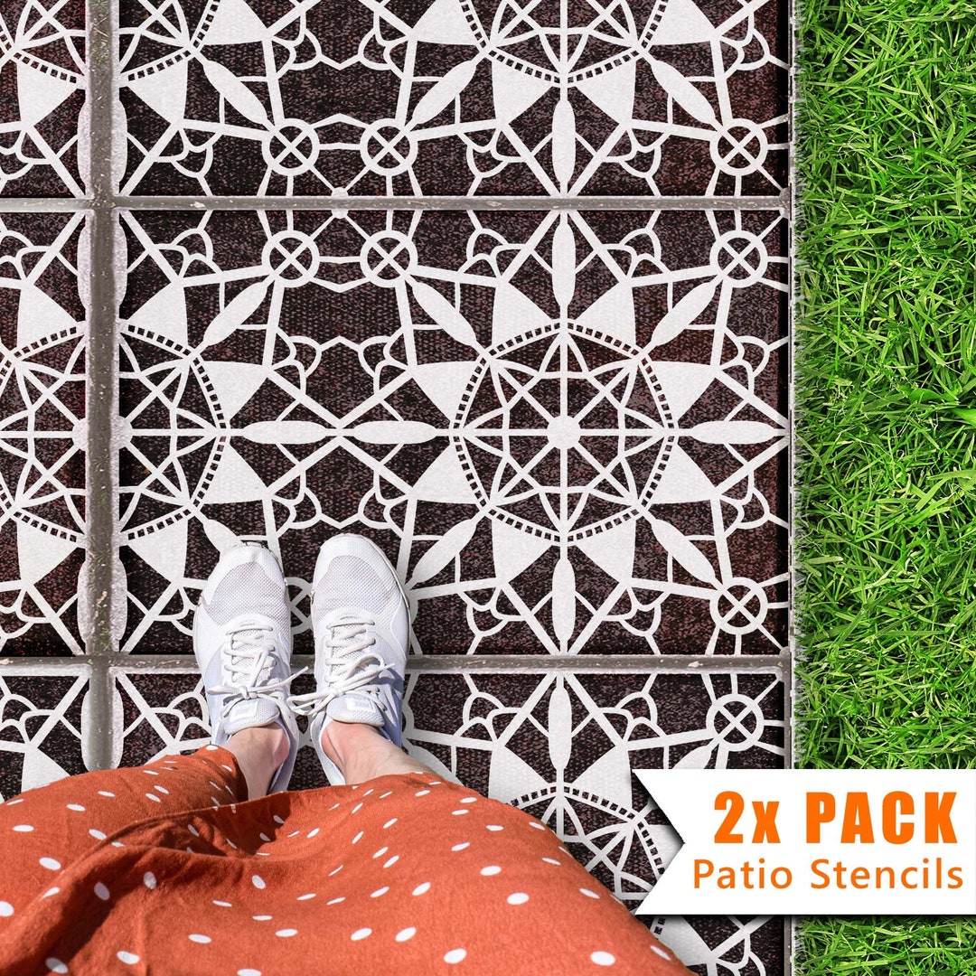 Patio Slab Stencils for Large 900x600 Rectangle Concrete Garden Pavers ...