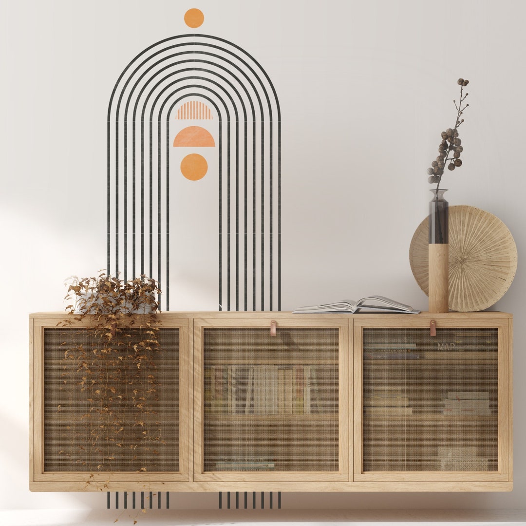 Wall Arch Stencil Kit - Boho Wall Stencil - Mid Century Modern Stencil ...