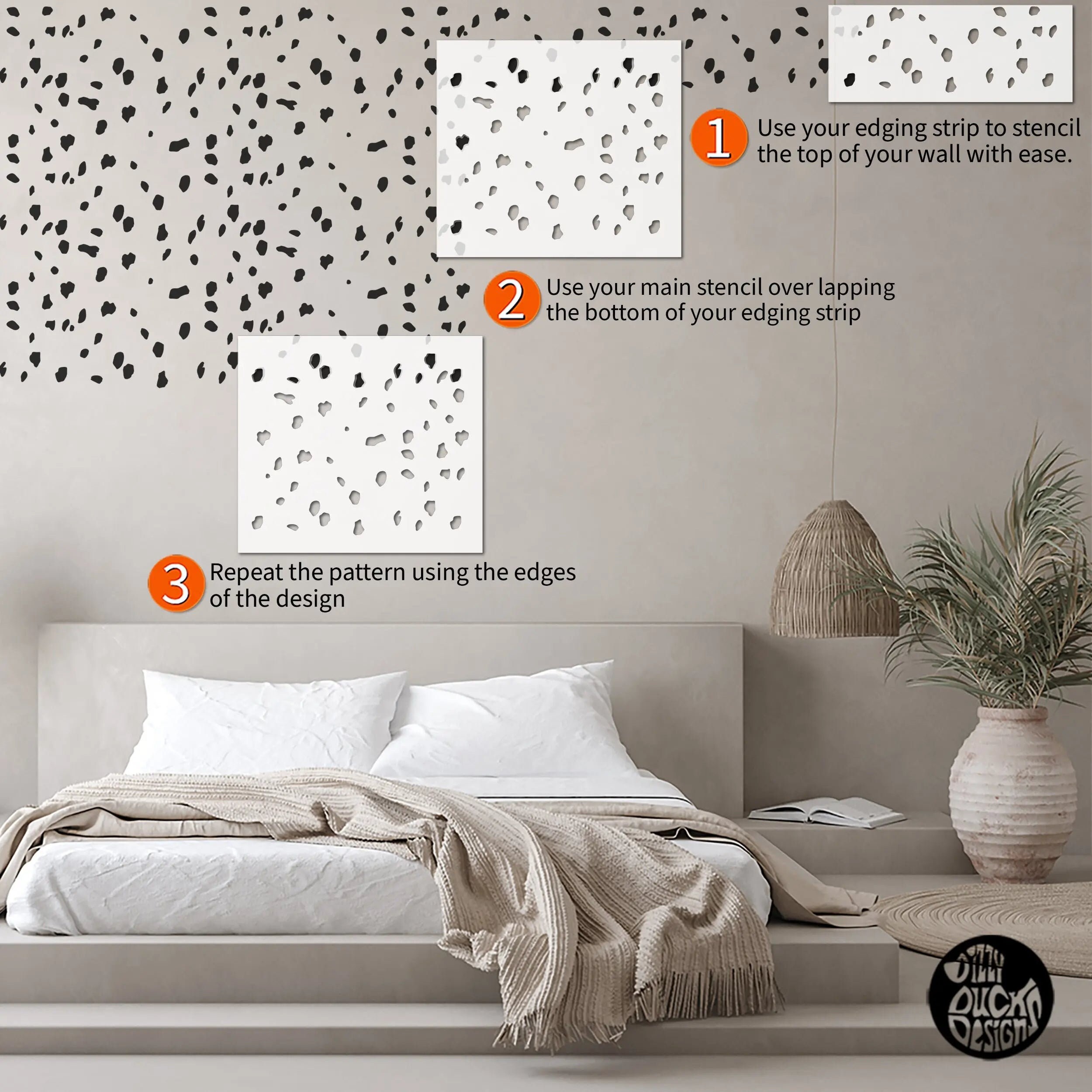 Dalmatian Spot Wall Stencil - Etsy