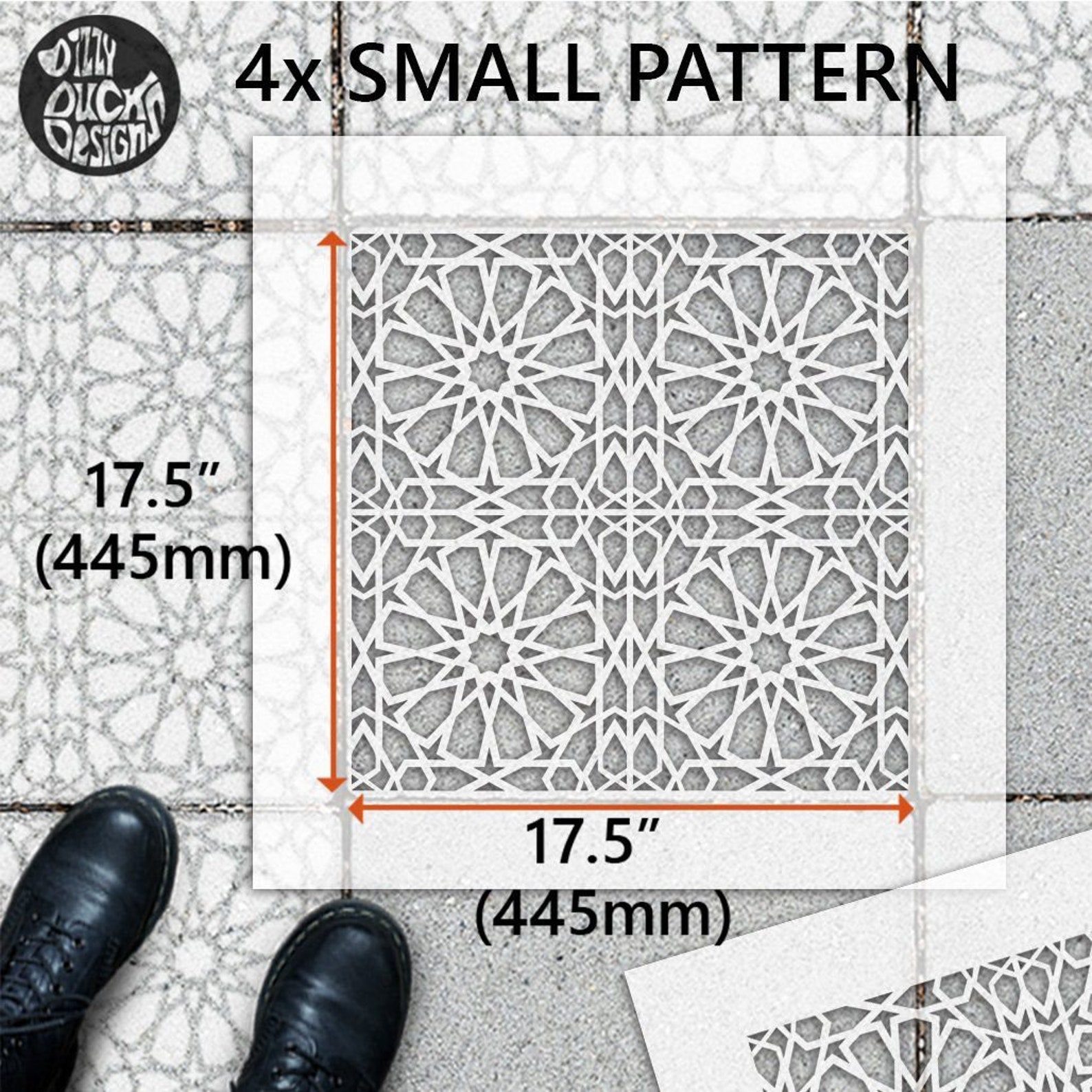 Patio Slab Stencil - 60x60 and 45x45 Cm Square Concrete Garden Paver ...