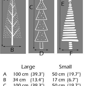 STENCILS for Nordic DIY Decor | Set of 3 Scandi Tree Stencils TREE01 ...