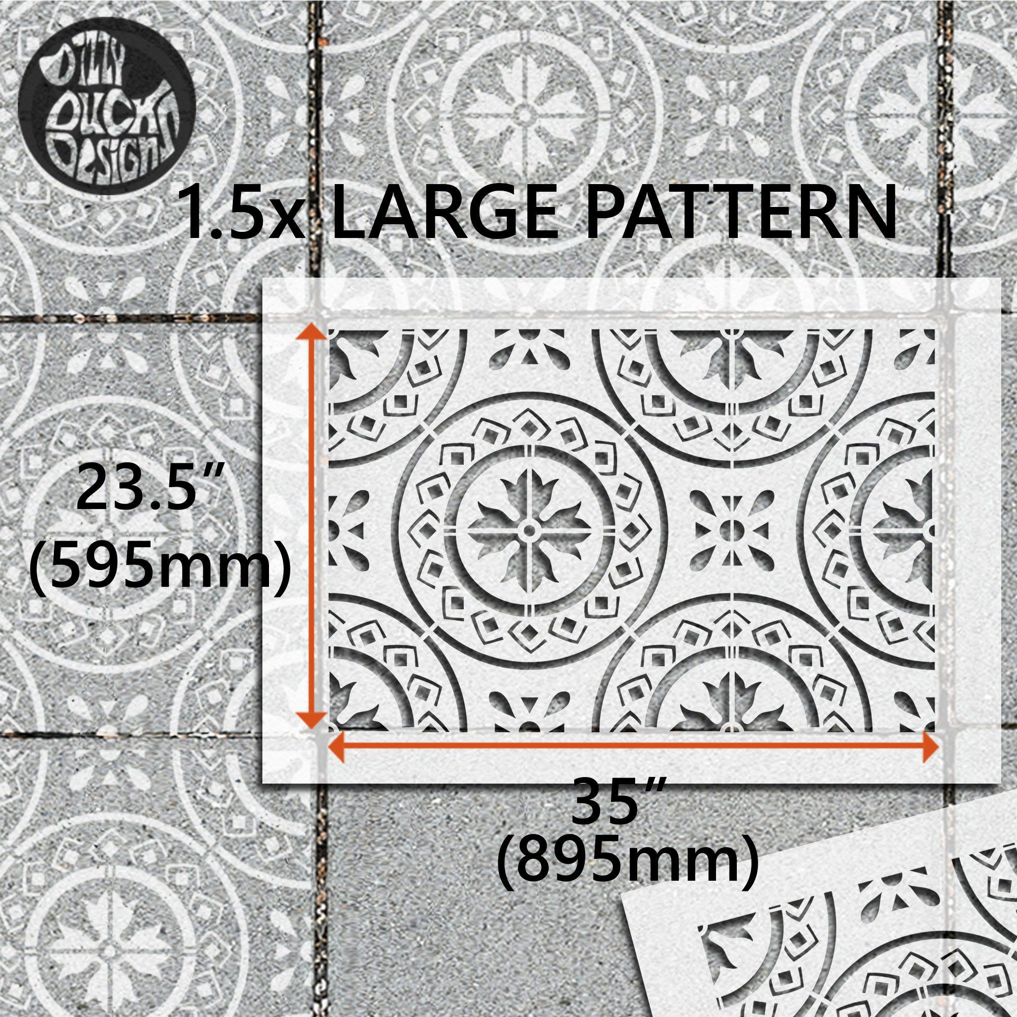 Patio Slab Stencils for Large 900x600 Rectangle Concrete - Etsy UK